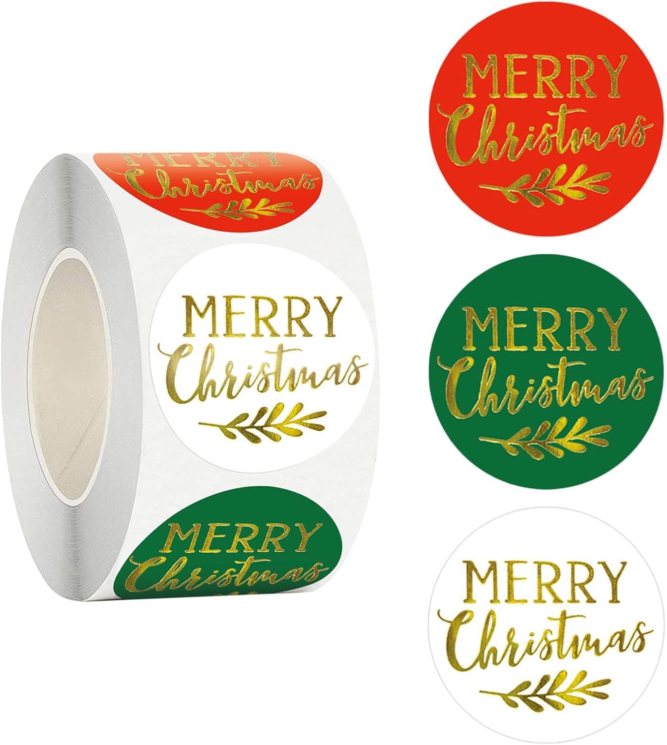 1 rollo de 500 pegatinas navideñas redondas para regalo | Leroy Merlin