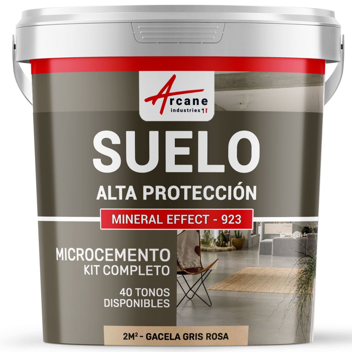 Microcemento para suelos interiores: alta protección - 2 m² (en 2 capas ...