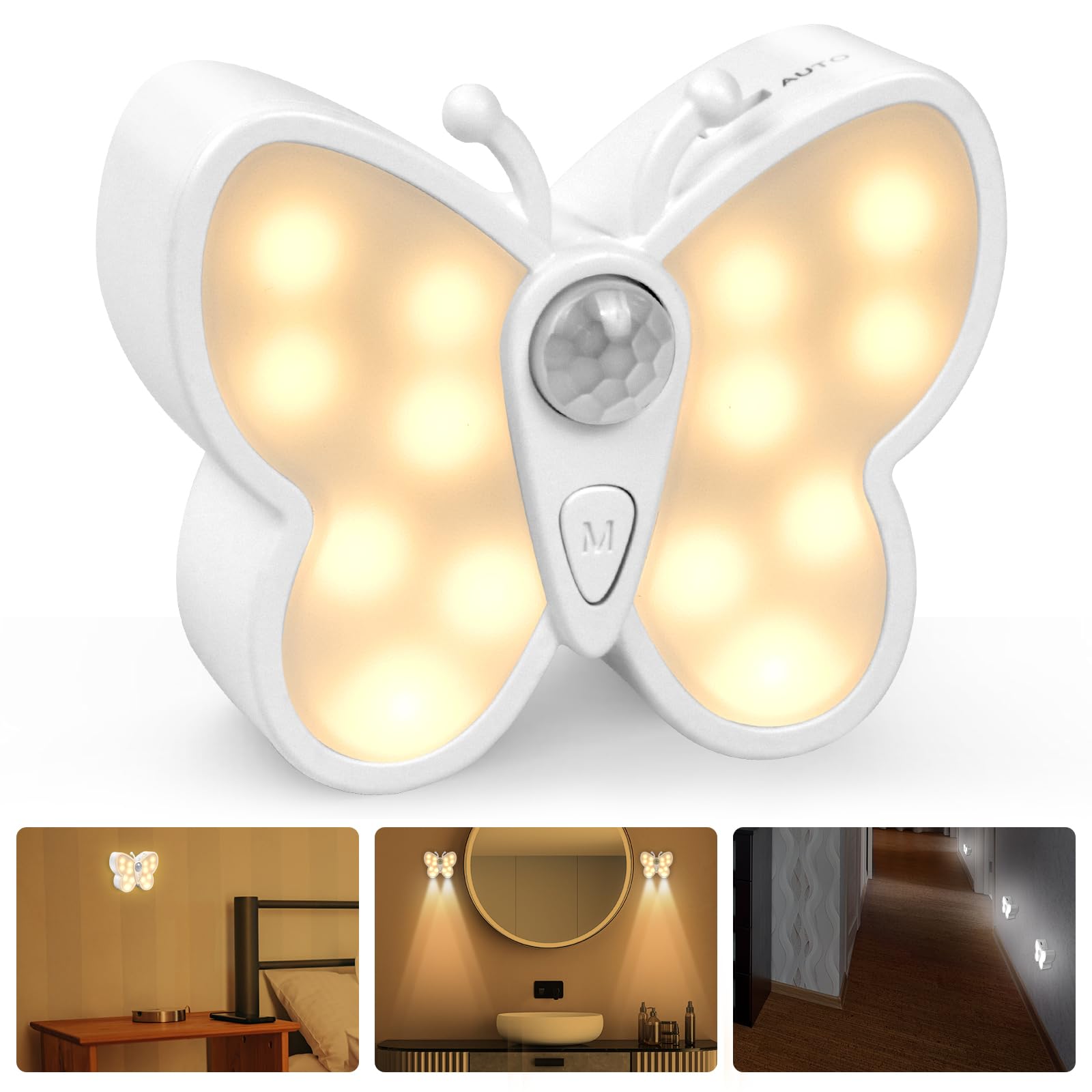 Lampe à détecteur de mouvement,Papillons Lampe Detecteur de Mouvement ...