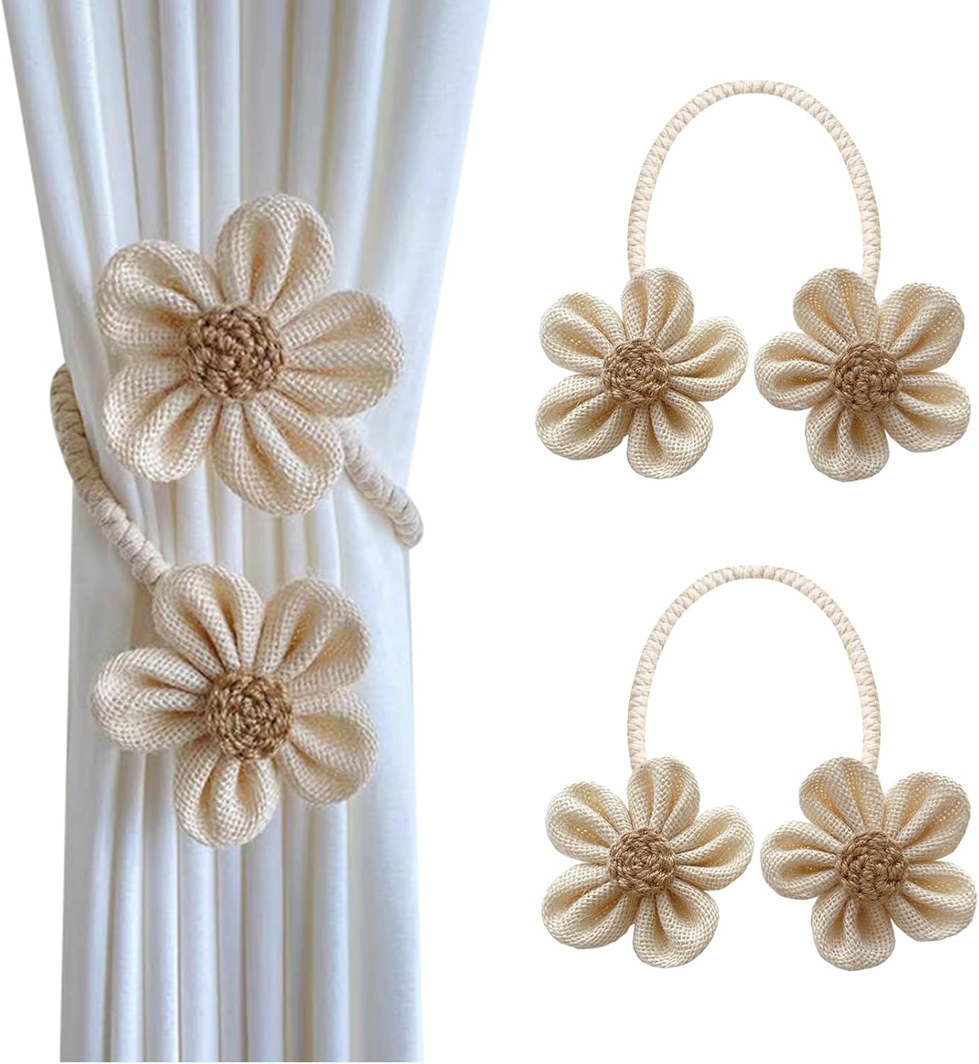 Lot de 2 Embrasse pour Rideaux, Embrasses de Rideaux Bohème, Stylisme ...