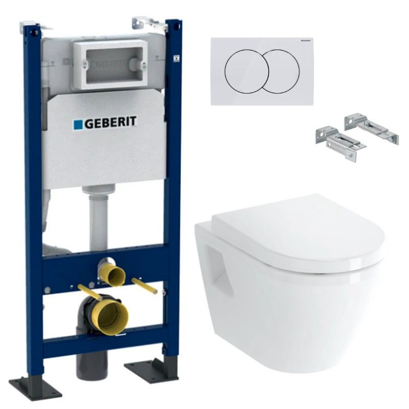 Geberit + Vitra Pack Autoportant Bati-support Duofix + WC suspendu ...
