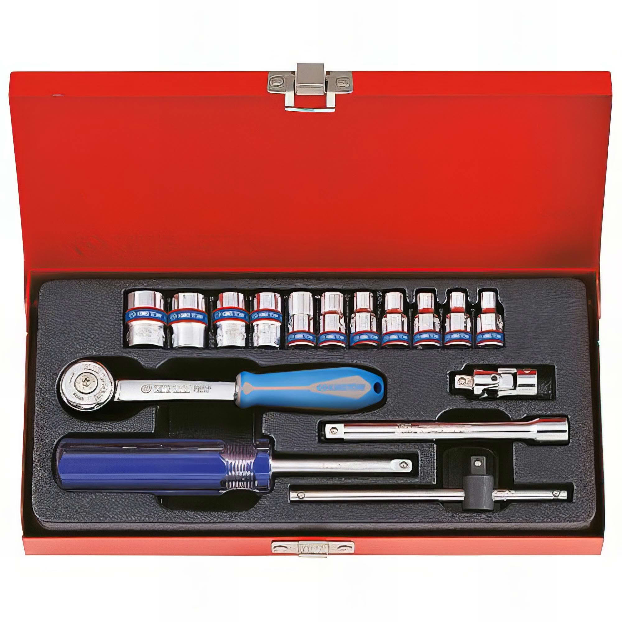 Coffret de douilles métriques et accessoires 1/4" - 16 pièces | Leroy ...