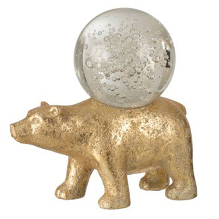 Presse-Papier Design en Verre "Ours" 23cm Or | Leroy Merlin