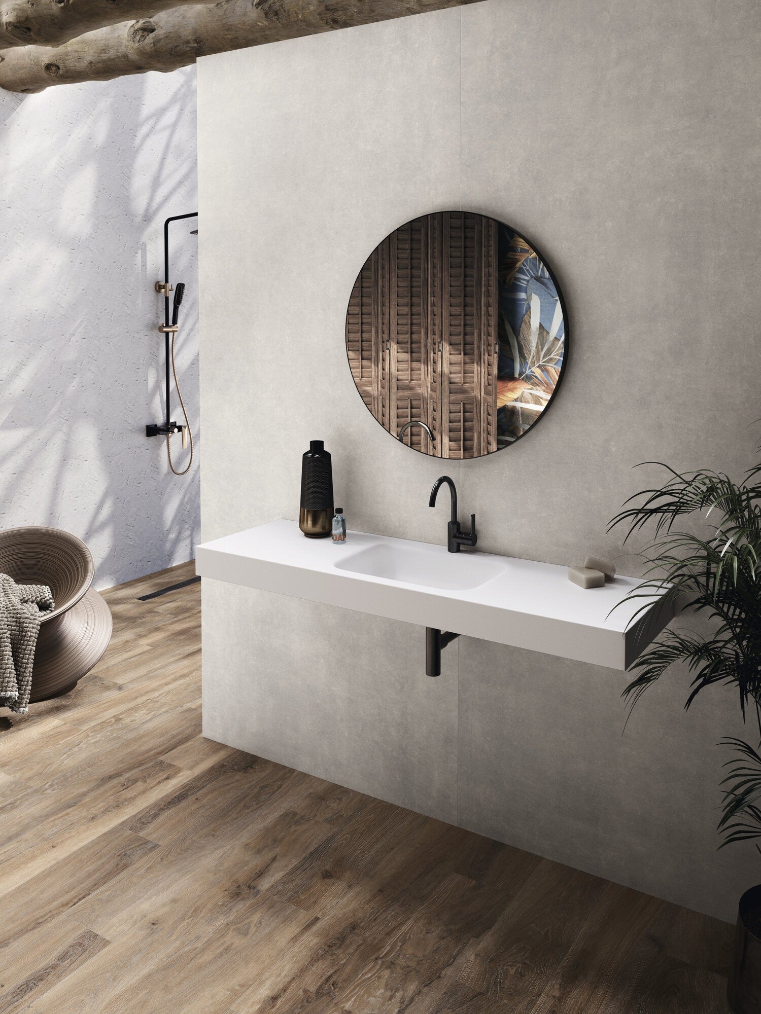 Carrelage Aspect Ciment 120x280 Ultramince Work | Leroy Merlin