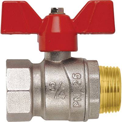 VANNE À SPHÈRE NORMALE MF PAPILLON PERFECTA FIV LAITON NICKELÉ 1"MF ...