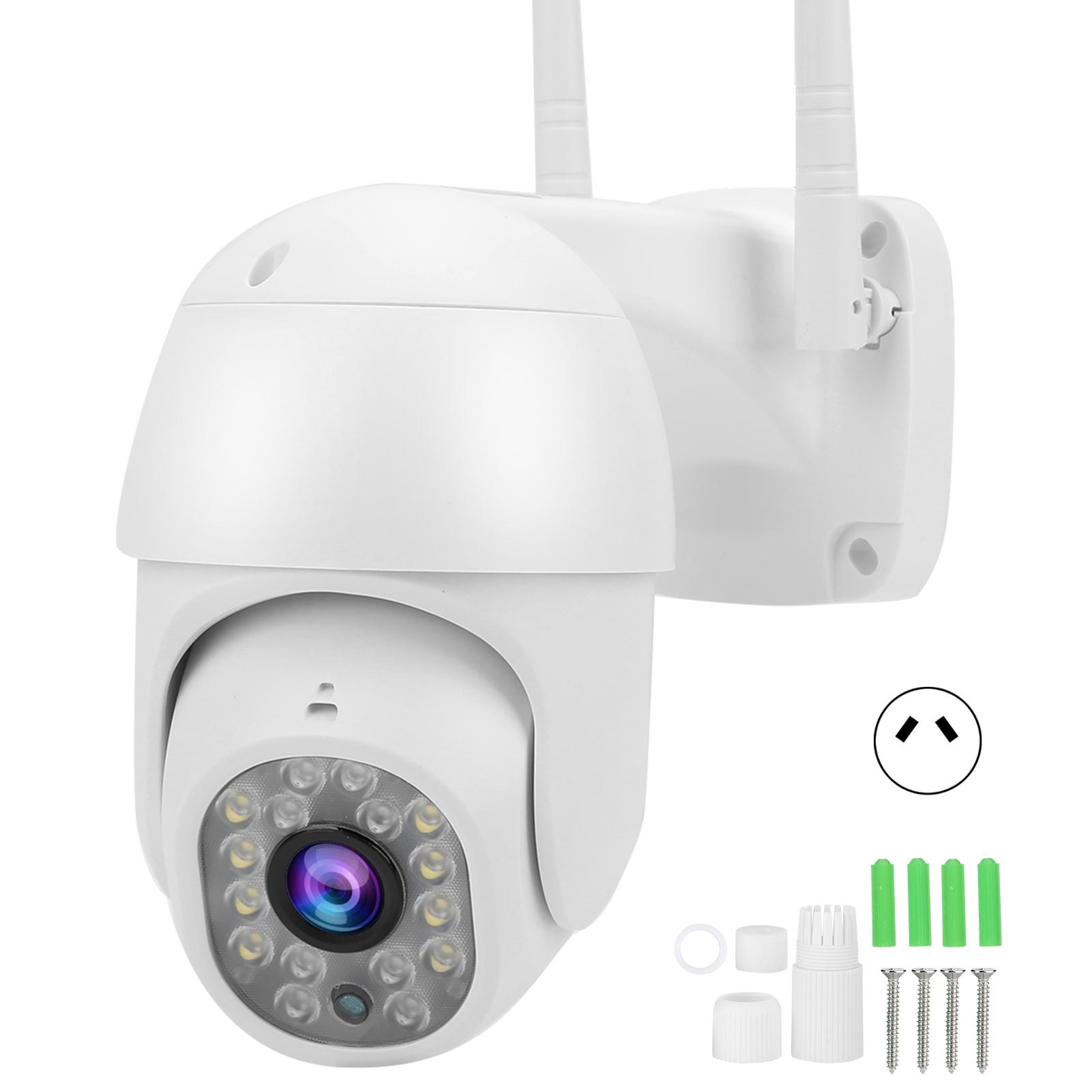 Caméra de sécurité cctv wifi ptz 1080p avec vision nocturne, suivi ...