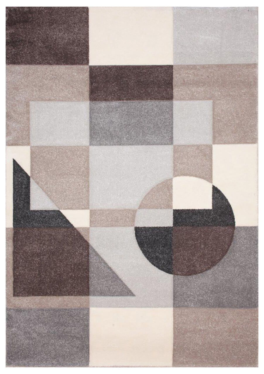TAPIS CARVE CUBISM BEIGE/BROWN 190X133 | Leroy Merlin