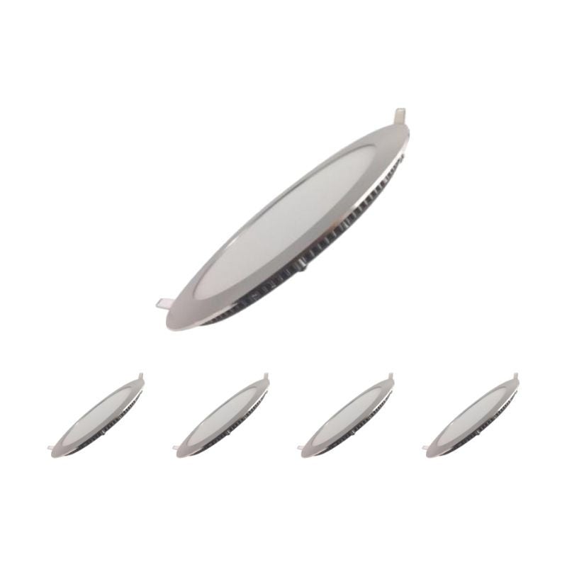 Downlight Dalle LED 18W Extra Plate Ronde ALU - Pack de 5 / Blanc ...