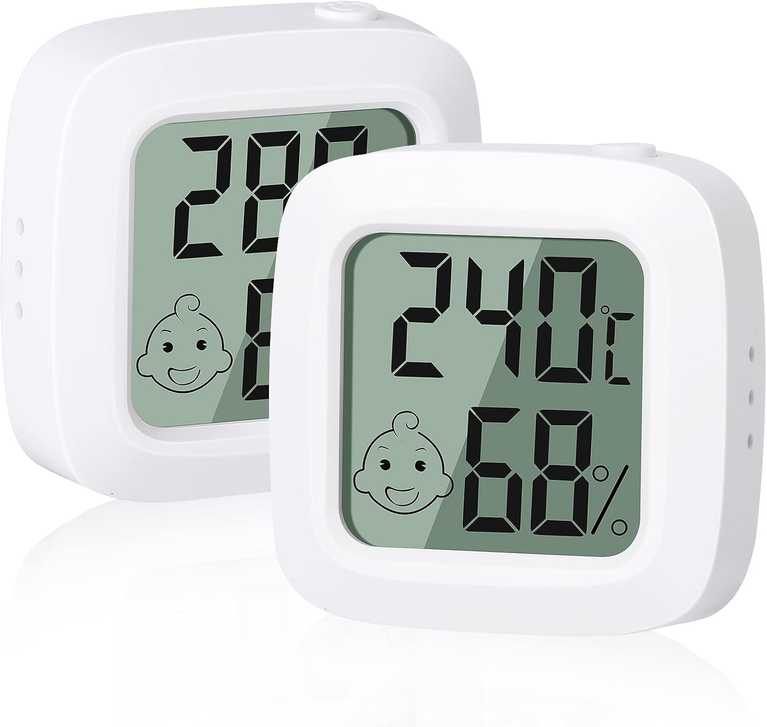 2 pièces, Petit thermomètre hygromètre numérique de haute précision,pour bureau, chambre de bébé ...