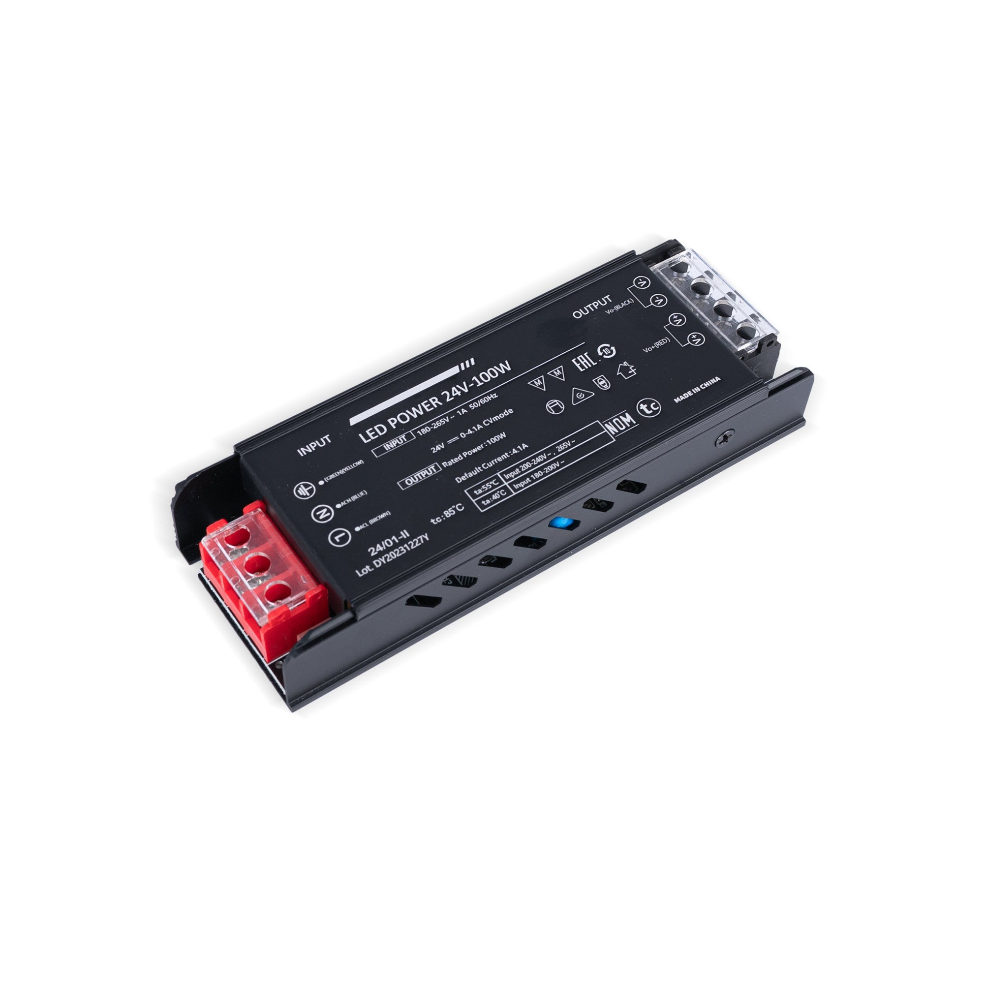 Alimentation LED 24V 100W extra-plate - 4.1A - Haute efficacité - IP20 ...