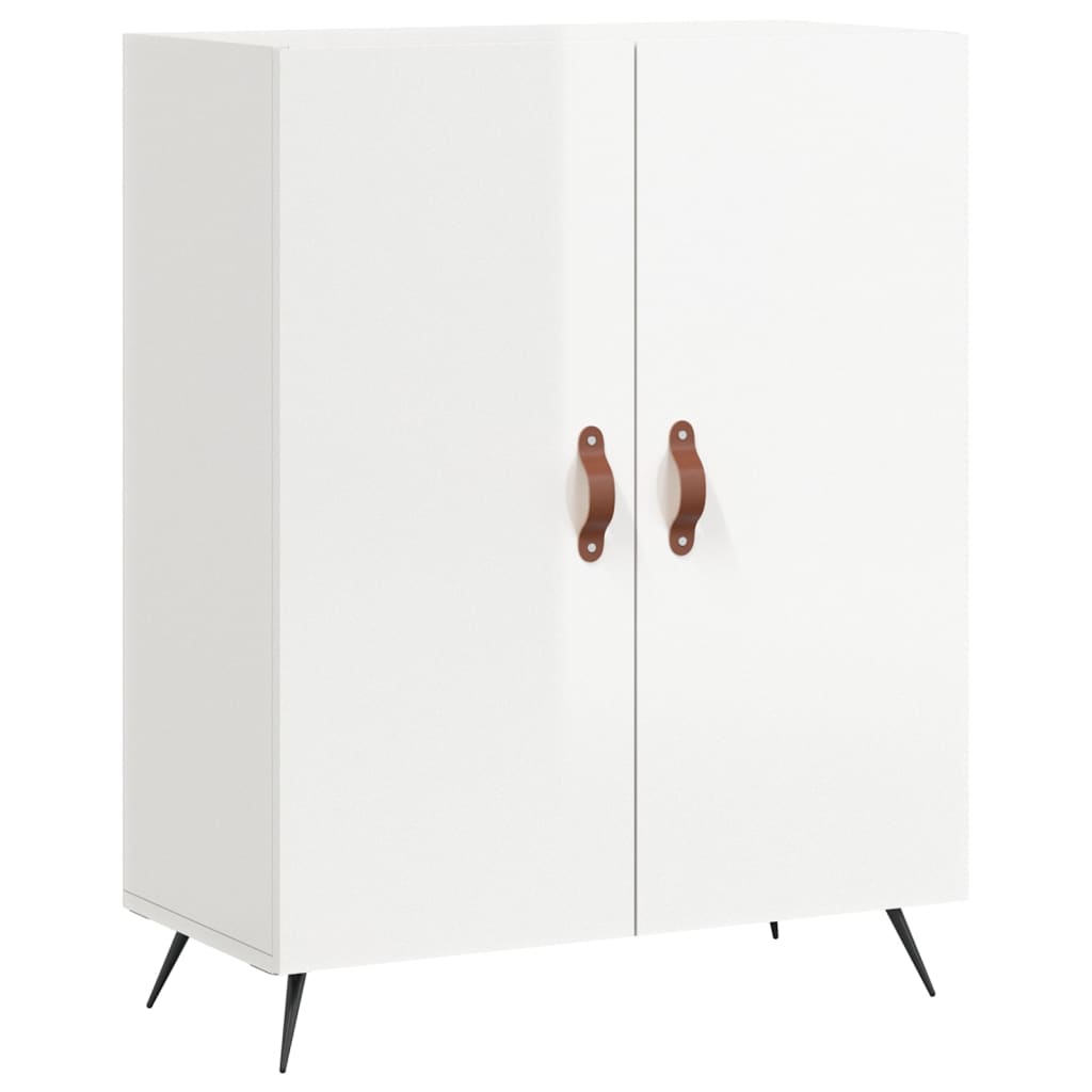 Buffet en contreplaqué blanc brillant 69,5x34x90 cm - COMFORTXL | Leroy ...