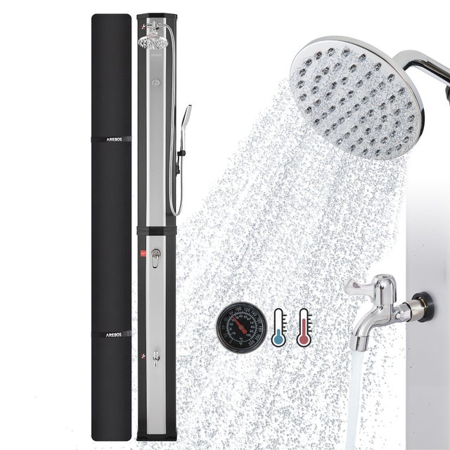Douche exterieure solaire avec douchette au meilleur prix | Leroy Merlin