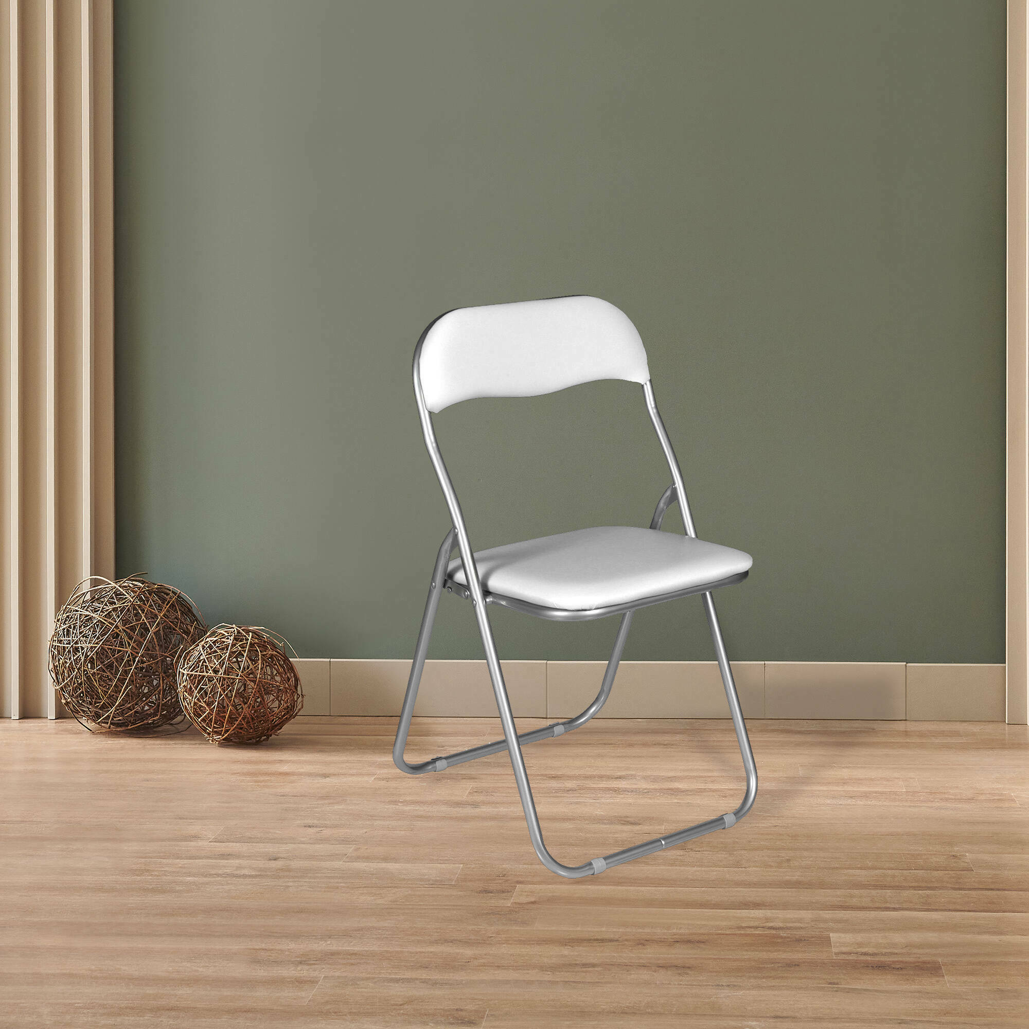 Sedia pieghevole Marbella, Sedia salvaspazio, Sedia per ospiti, Seduta ...