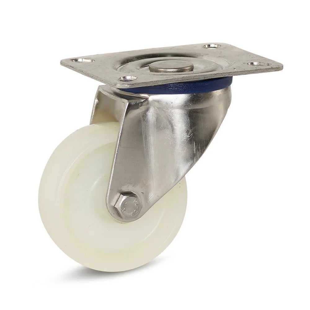 Roulette pivotante - MESO - Nylon inox - Platine - 80mm - 140kg | Leroy ...