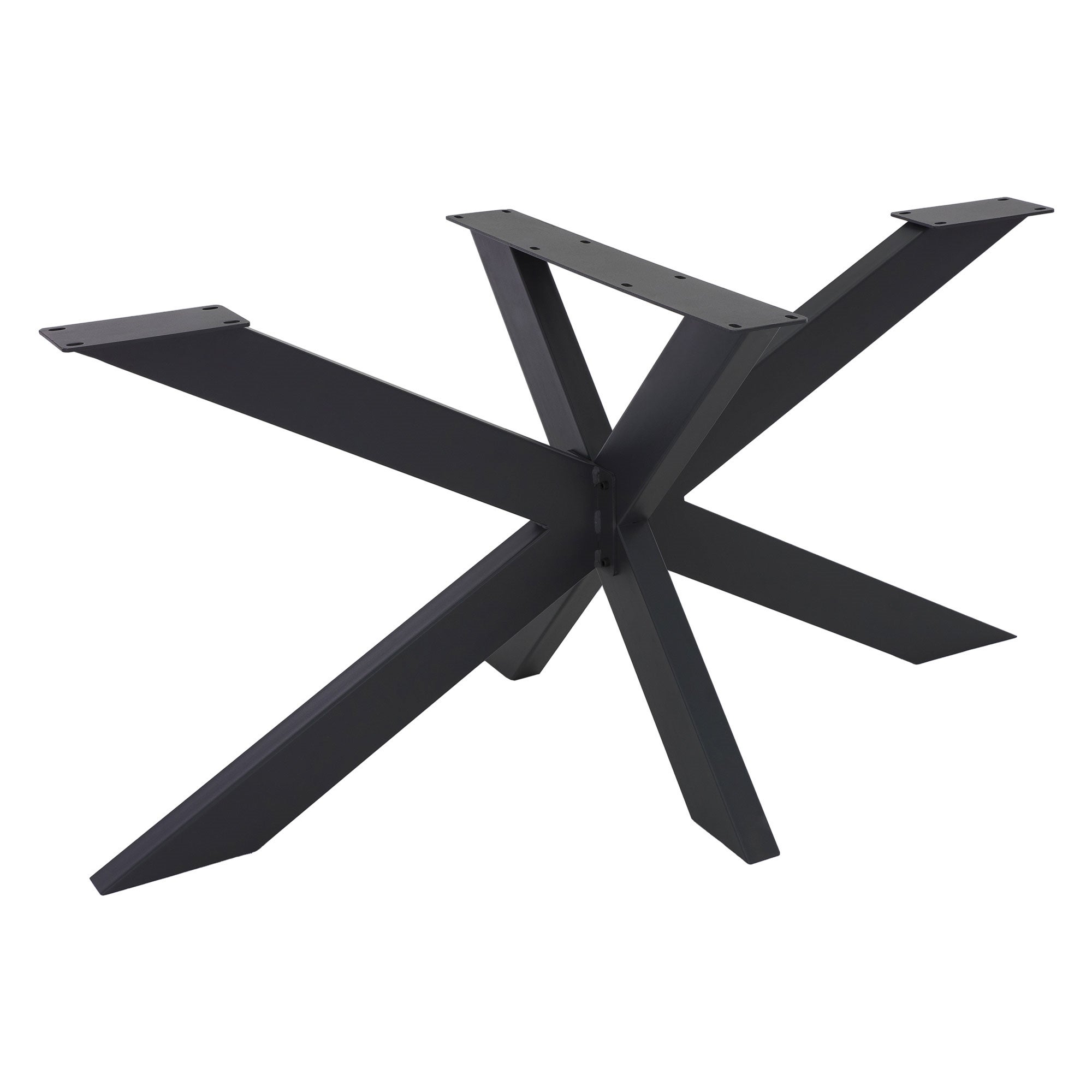 Pied de table forme spider L120 x l78 x H71 cm noir acier peint par ...
