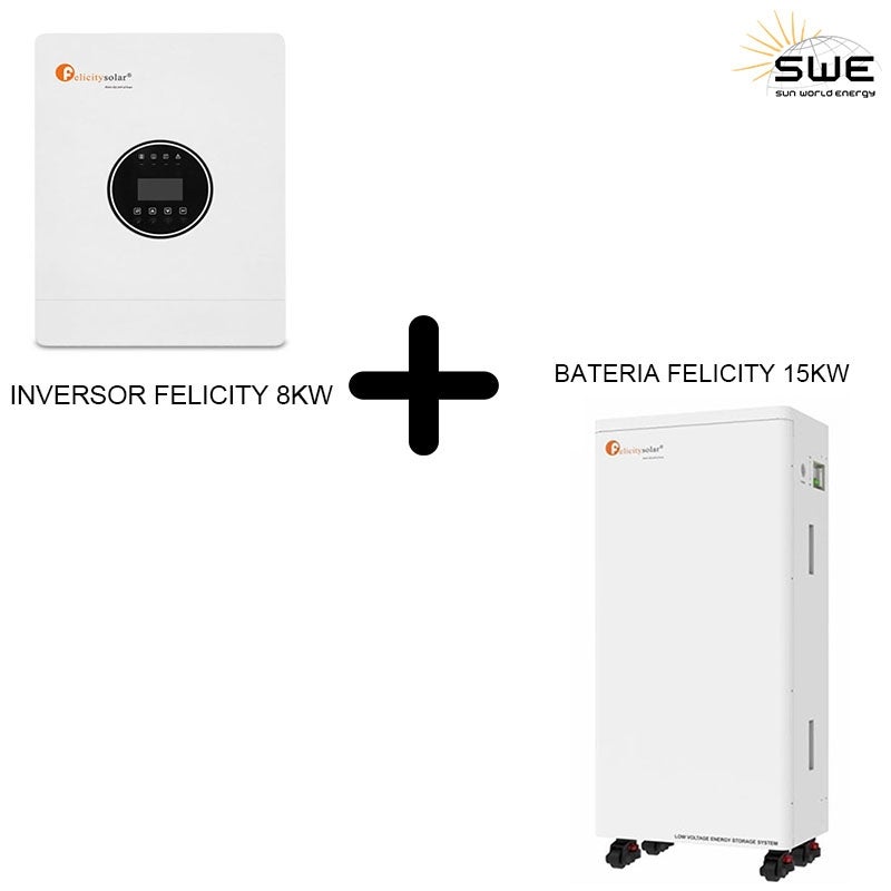 Kit Inversor Aislada Felicity 8000W + Batería Felicity 48V Litio 15 Kw ...