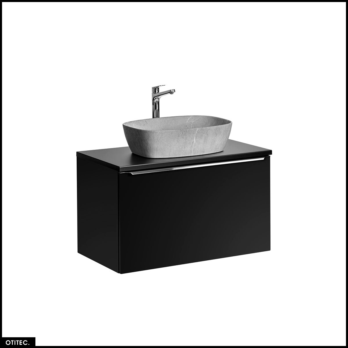 Mueble bajo lavabo - 80 cm - con lavabo sobre encimera y tablero - BOLD ...
