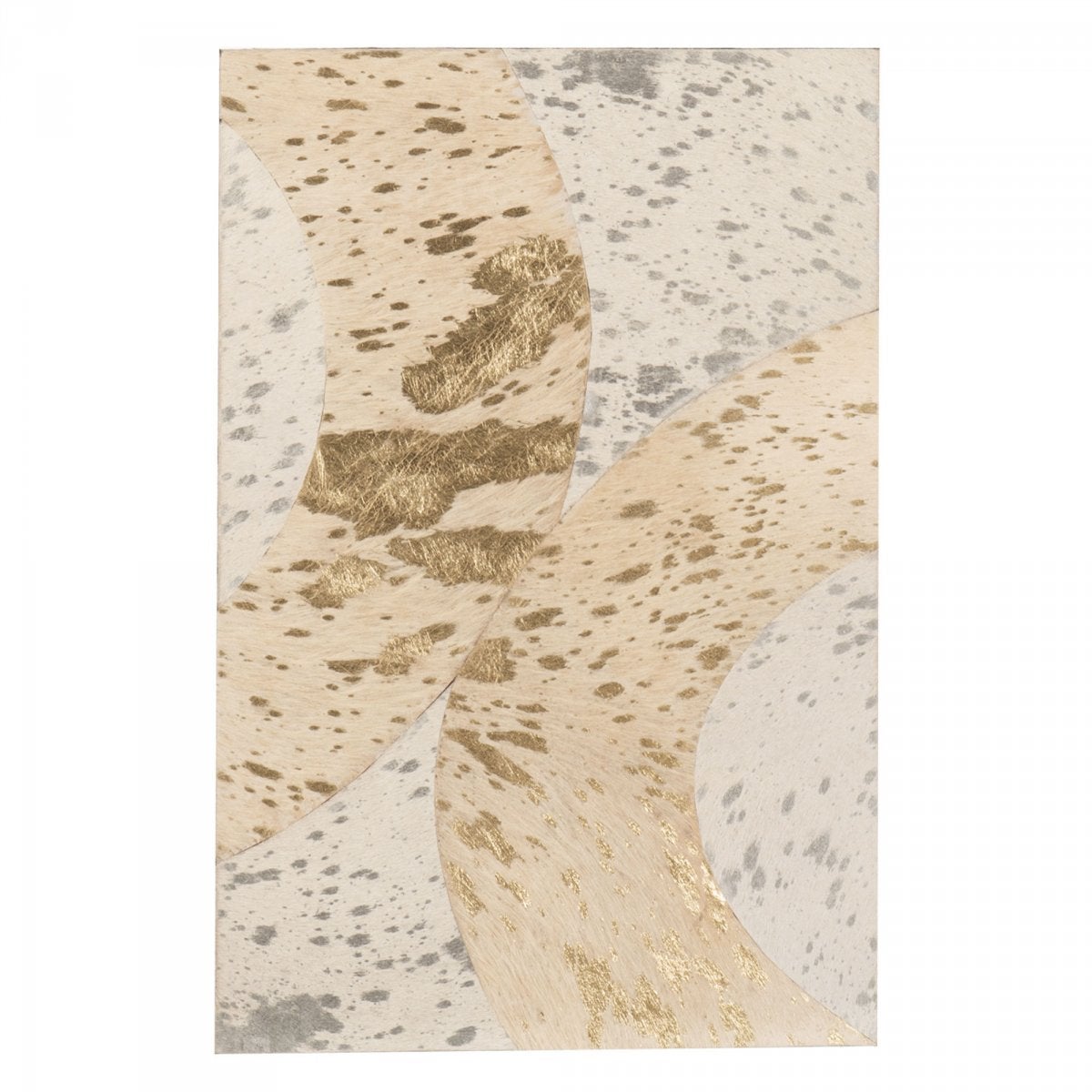 Tableau moderne 40x60cm en cuir beige et doré ISAAC | Leroy Merlin