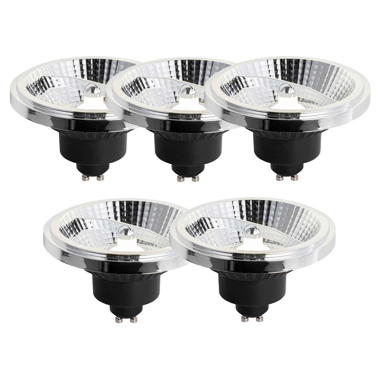 Juego de 5 Bombilla LED GU10 regulable 111mm 10.5W 770LM 4000K | Leroy ...