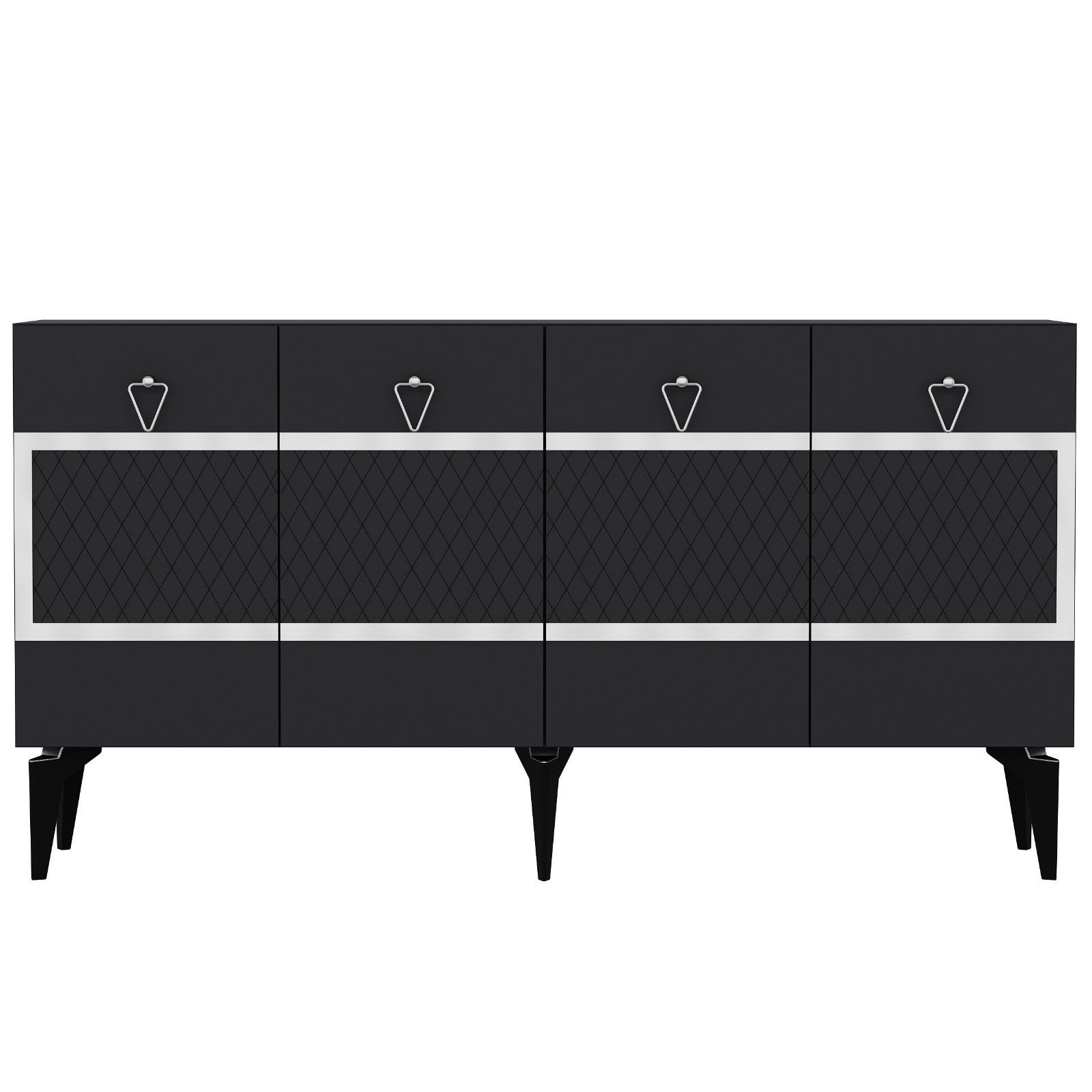 Buffet design Augred L150cm Anthracite et Argent | Leroy Merlin