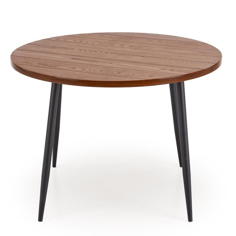 Table de salle à manger ronde 105 cm noyer JOHN | Leroy Merlin