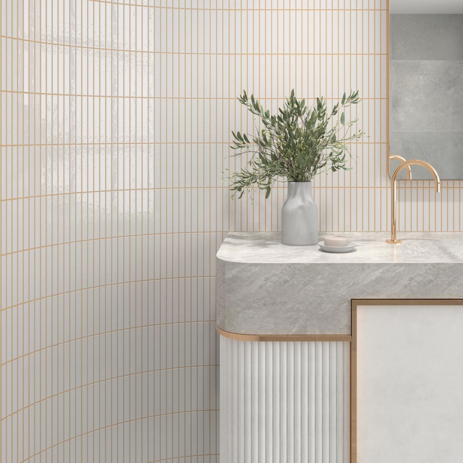 CARRELAGE MUR PREMIUM BLANC BRILLANT KIT-KAT MOSAIC SNOW GLOSSY 11,5X23,1 | Leroy Merlin