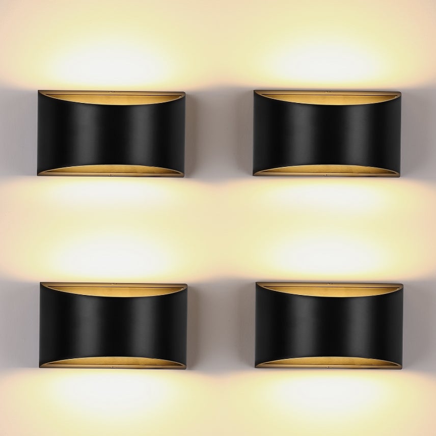 Appliques murales LED modernes, ensemble de 4 appliques murales blanc ...