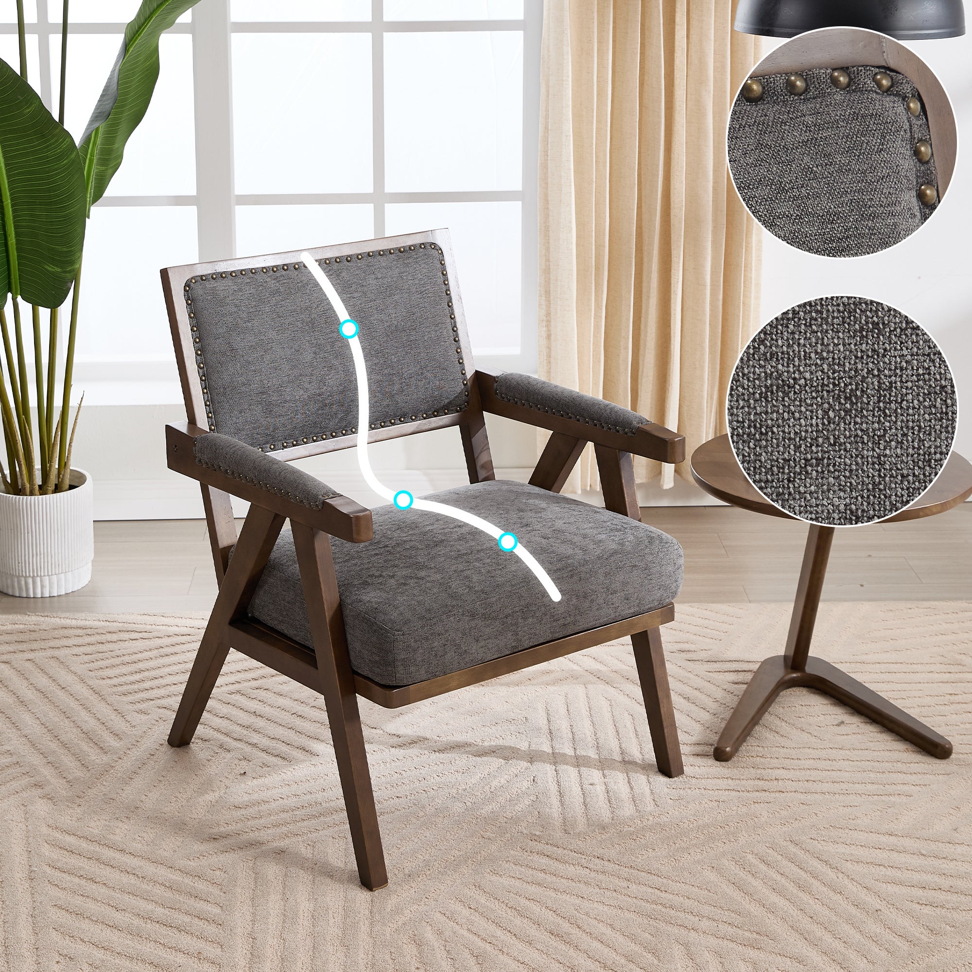 Fauteuil lounge , style milieu du siècle. Canapé-fauteuil une place ...