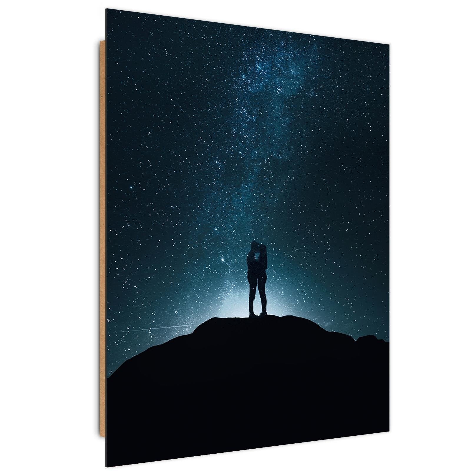 Tableau bois amour à la lumière des étoiles - 50 x 70 cm | Leroy Merlin