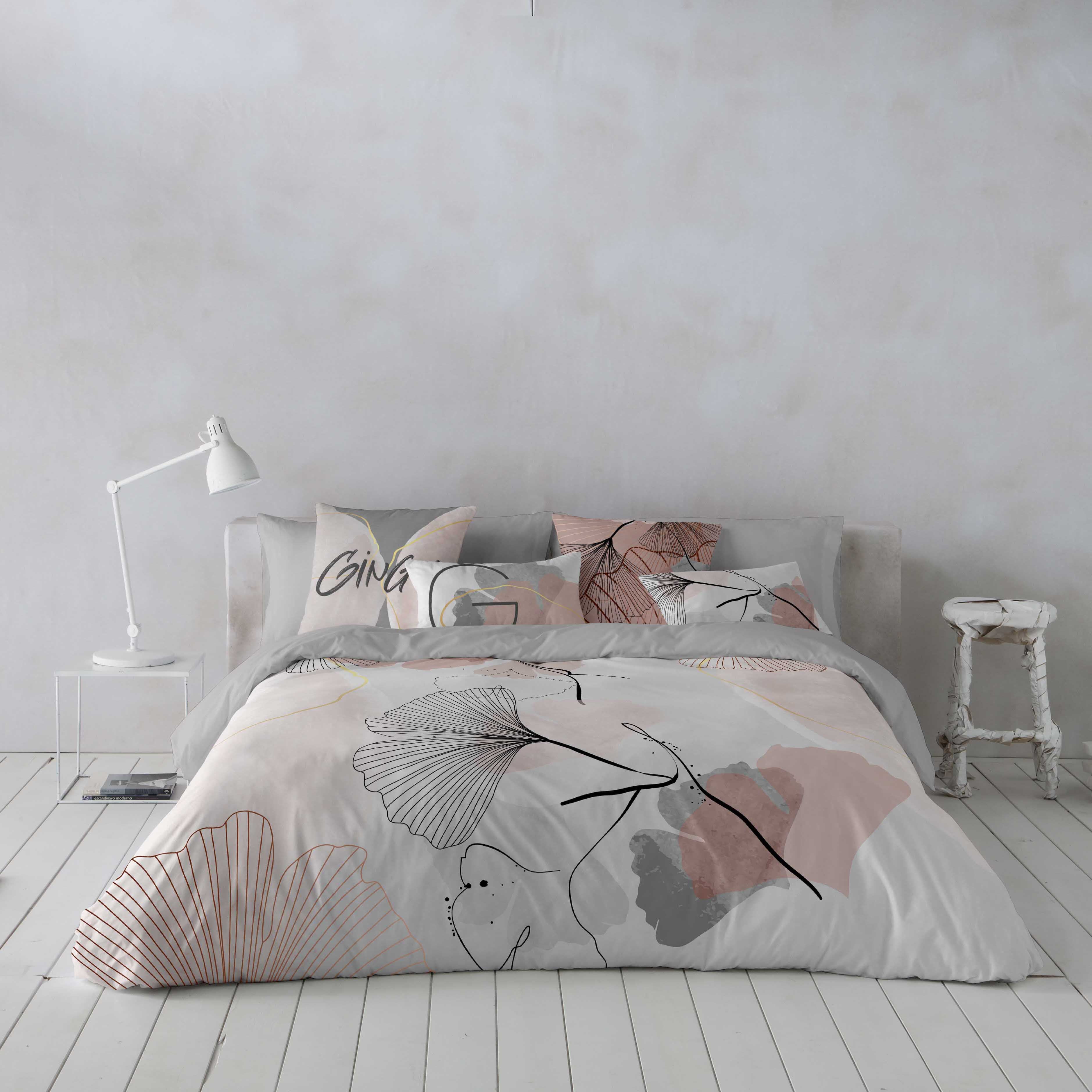 GINGKA 100% COTON HOUSSE DE COUETTE LIT 150 | Leroy Merlin