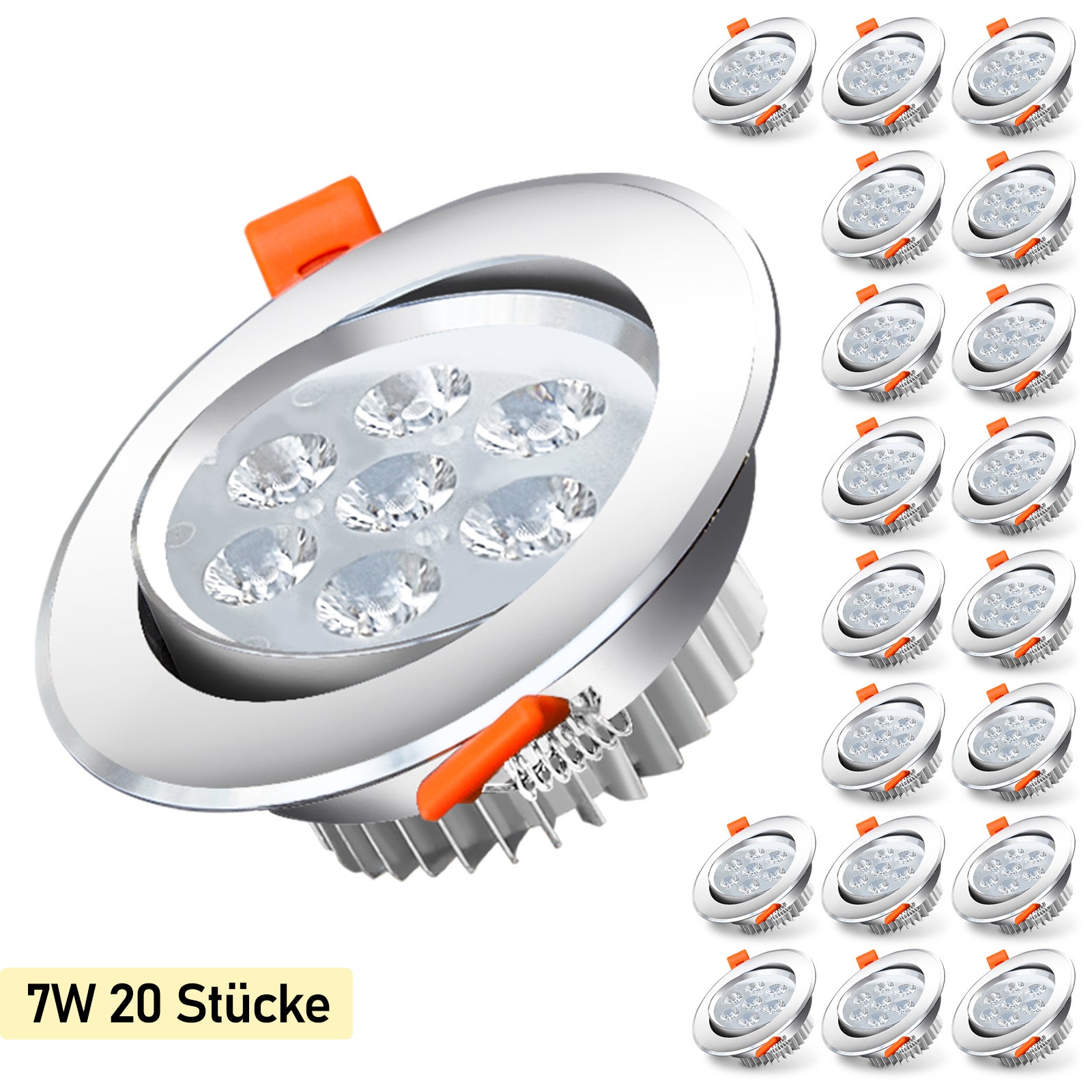 Lot de 20 Spots Encastrable LED Intégrés spots à encastrer 3W Blanc ...