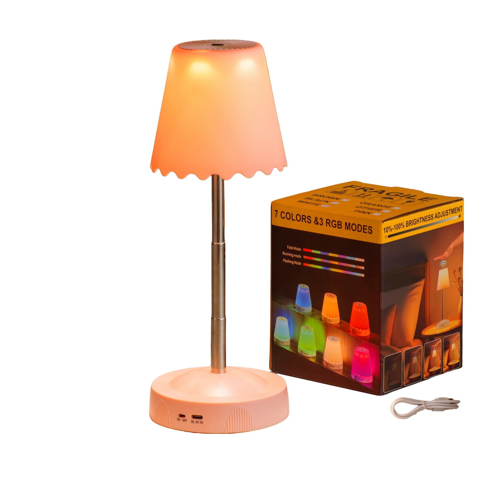 Veilleuse à détection de gestes sans contact, tige réglable, lampe de ...