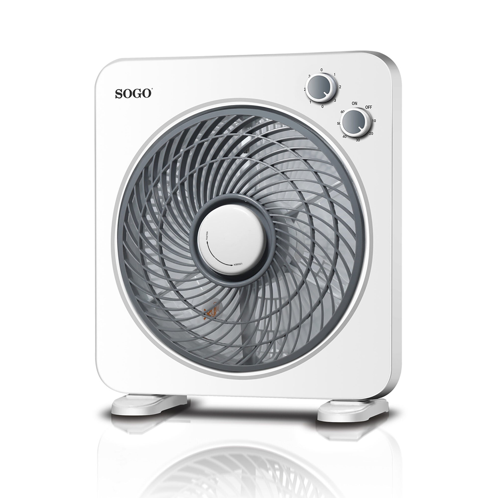 Ventilatore box da tavolo 25cm, 5 pale, 3 velocità, timer 1 ora ...