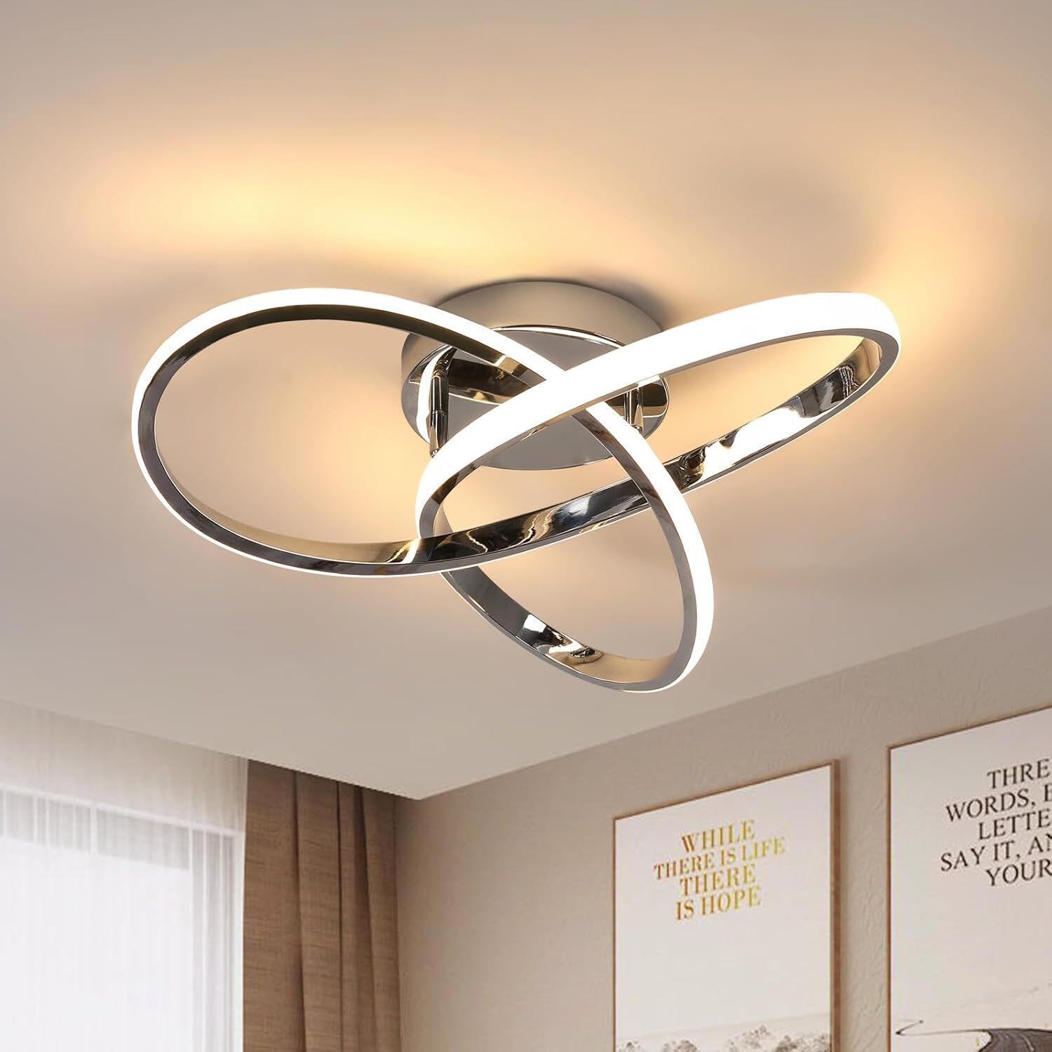 COMELY Plafoniera LED 38W 4275 lm, Lampada da Soffitto Design Moderno ...