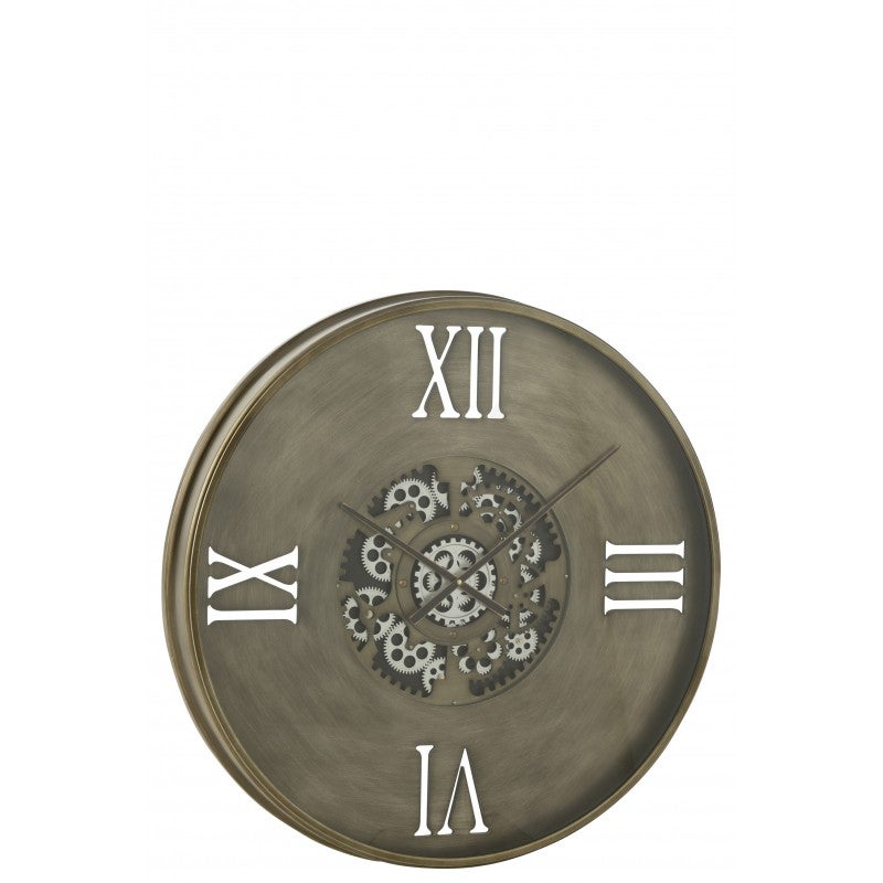 Reloj redondo de metal cobre de 80x80x10 cm | Leroy Merlin