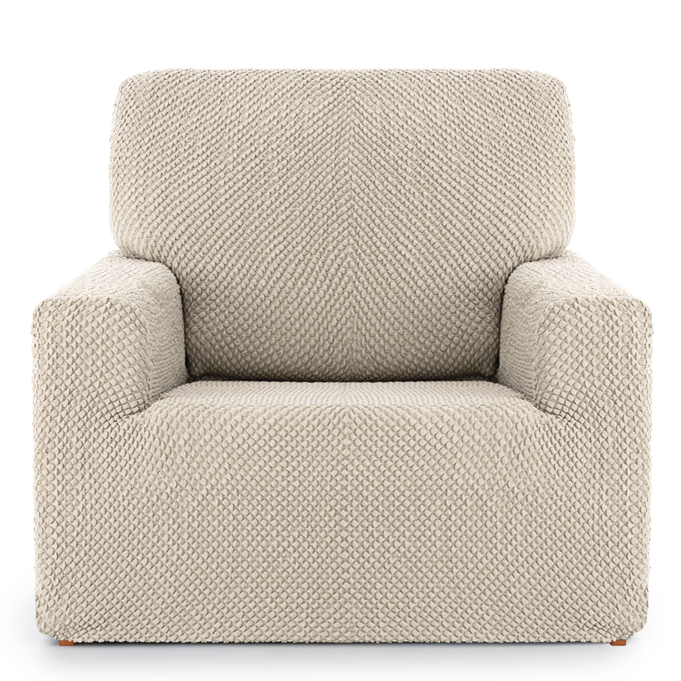 Housse de fauteuil extensible écru 80 - 130 cm | Leroy Merlin