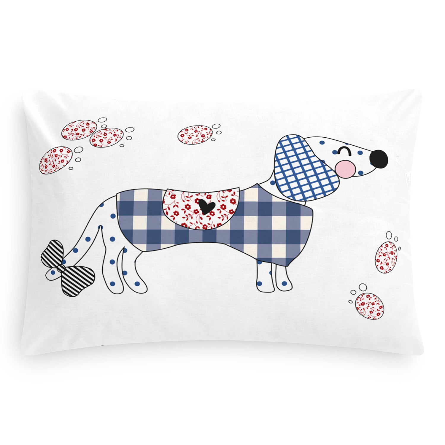COOL KIDS - Housse de coussin imprimée - Non rembourrée - 50x30 cm - Coton extra doux - DOGGY ...