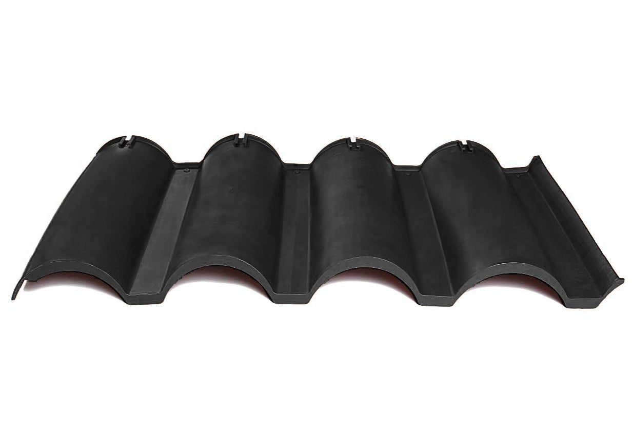 Teja plástica curva negra 57x107cm, 5 unidades= 2,62m2 útiles | Leroy ...