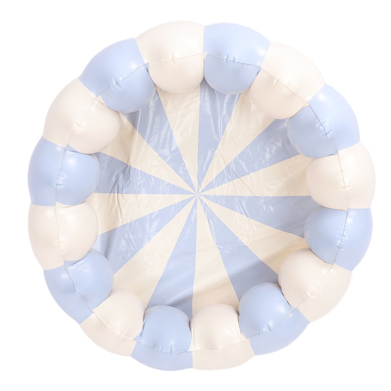 Piscina hinchable pequeña niños PVC portátil rayas azules, ideal juegos ...