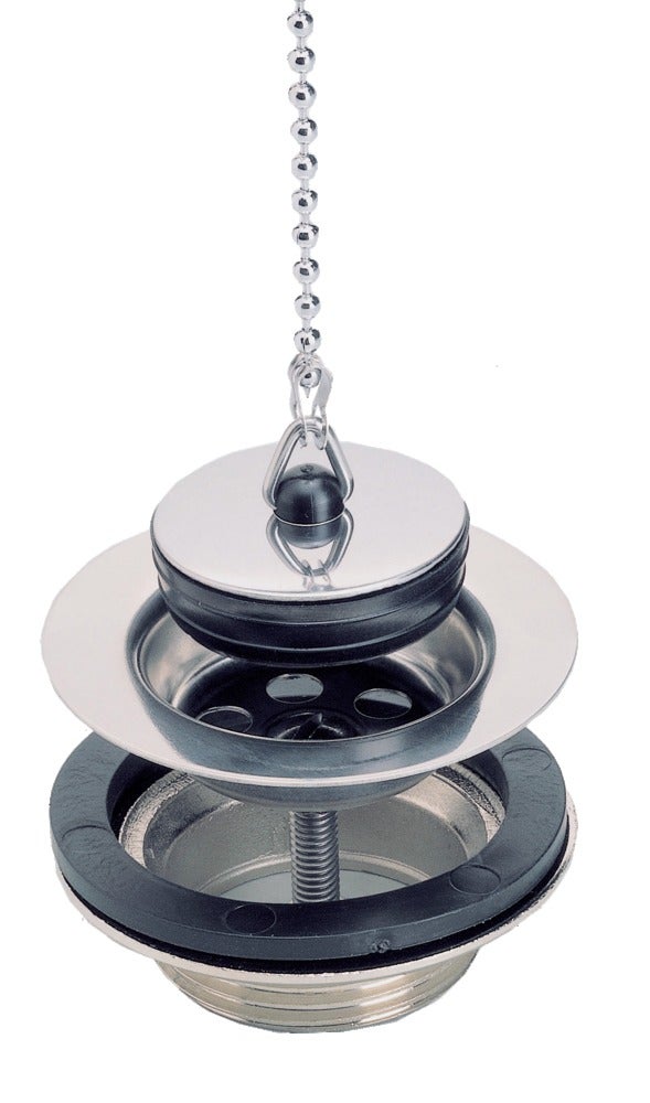 Bonde avec bouchon et chainette - Filetage 33x42 mm - corps laiton ...