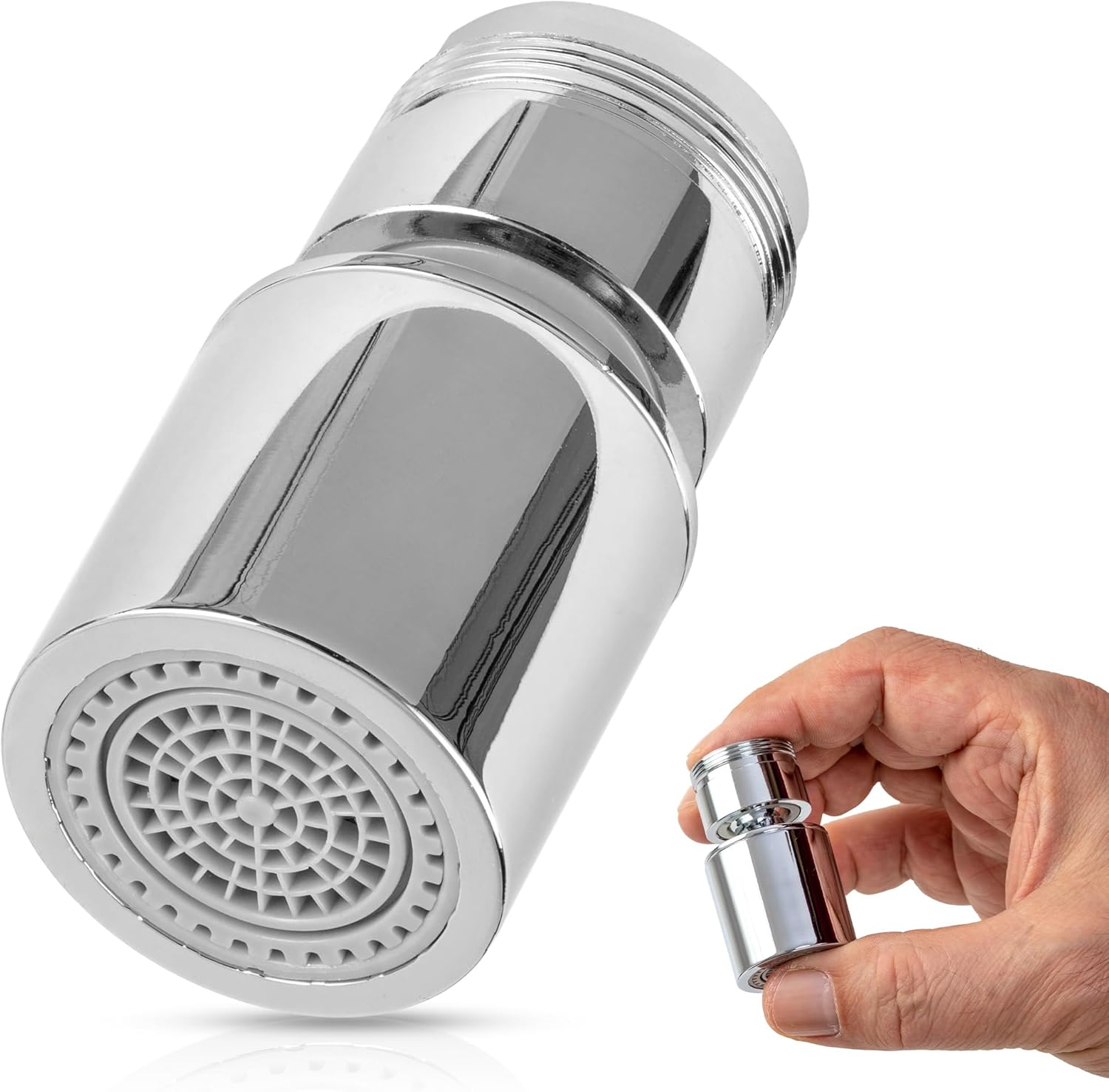 Perlator do kranu chromowany M24, obrotowy, 360°, perlator do kranu ...