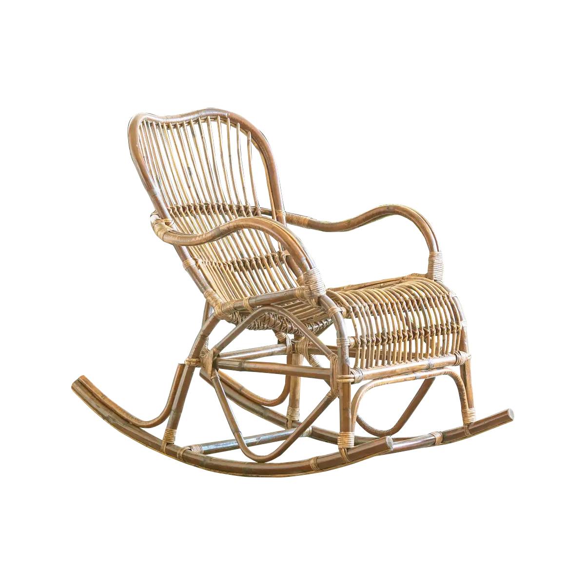 Rocking chair vintage en rotin Rattan | Leroy Merlin