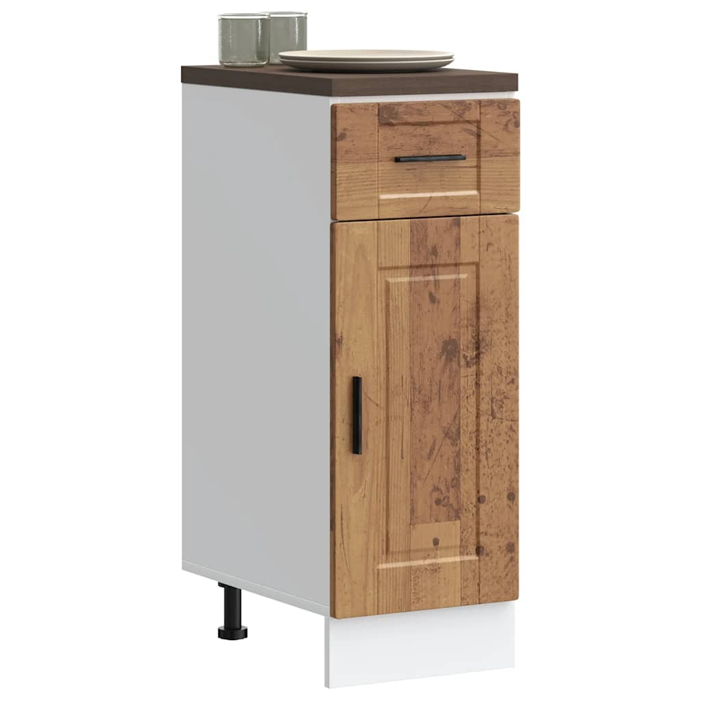 Mueble bajo de cocina madera vieja madera reconstituida | Leroy Merlin