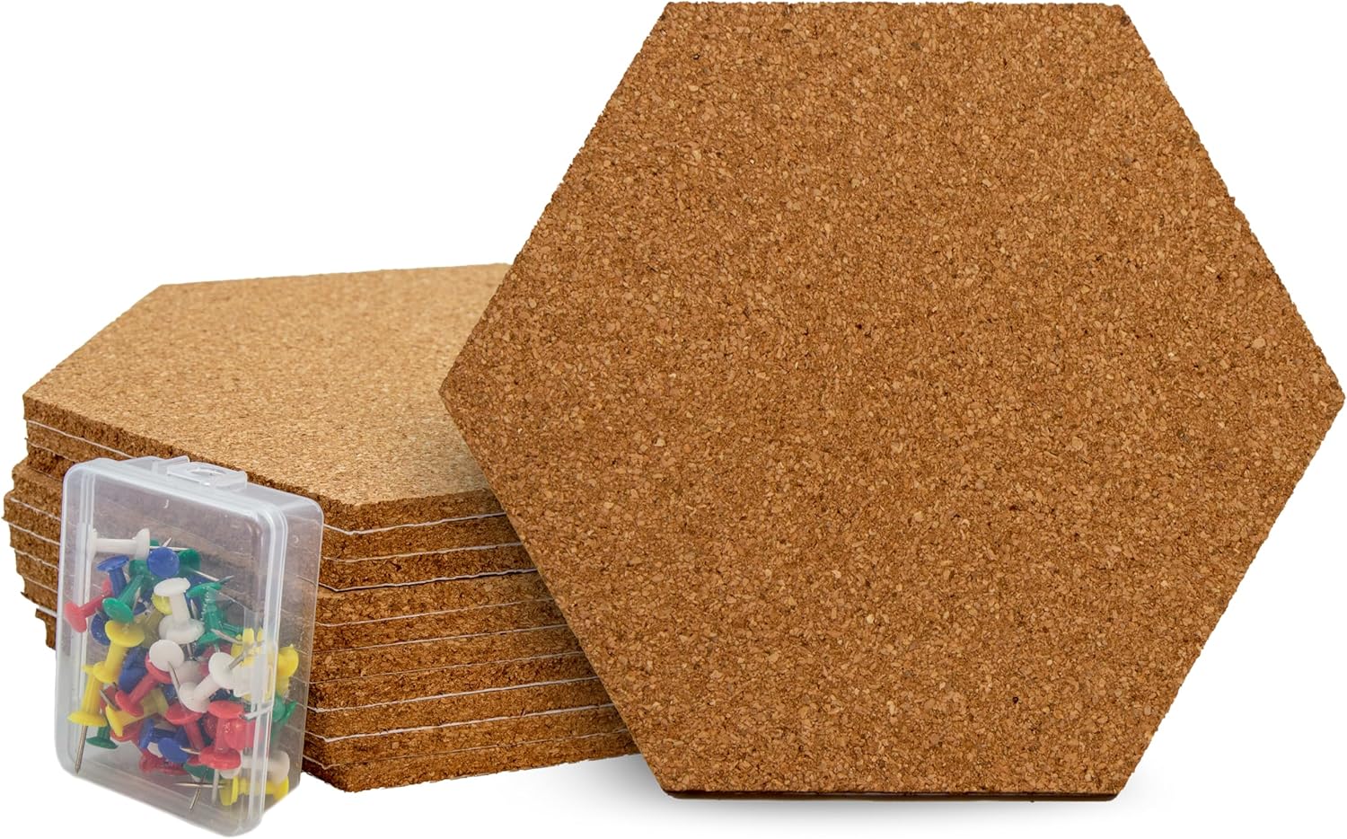 Paneles de pared hexagonales de corcho autoadhesivos, 10 hojas, grosor ...