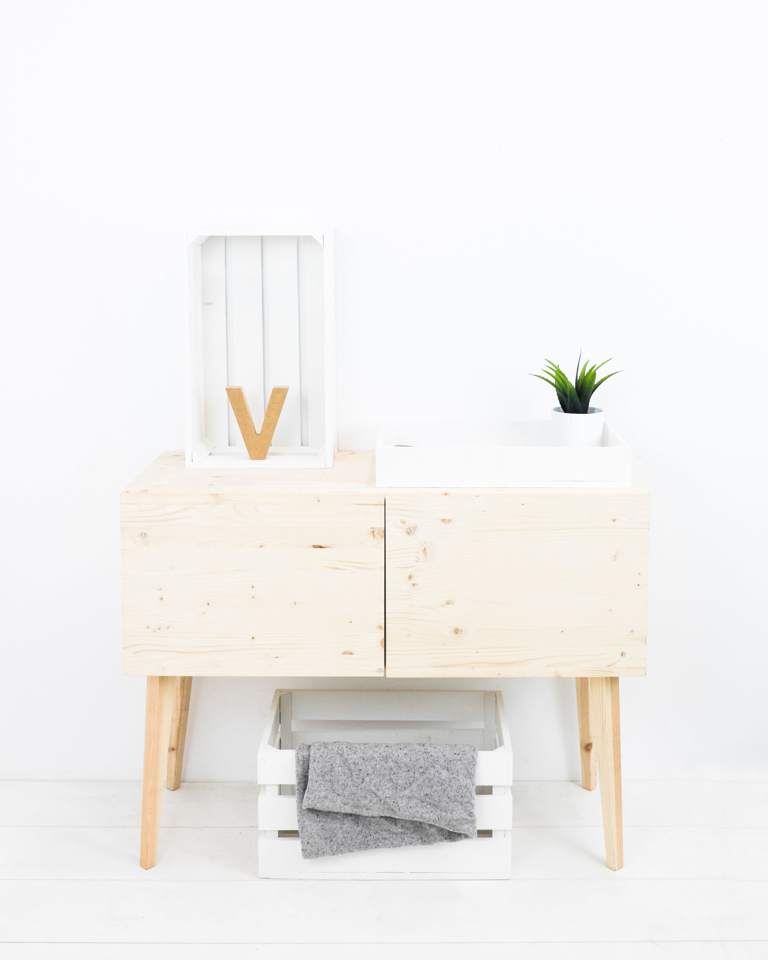 BOX - Boîte en bois couleur naturelle 49x7,5x29,5cm - DECOWOOD | Leroy ...