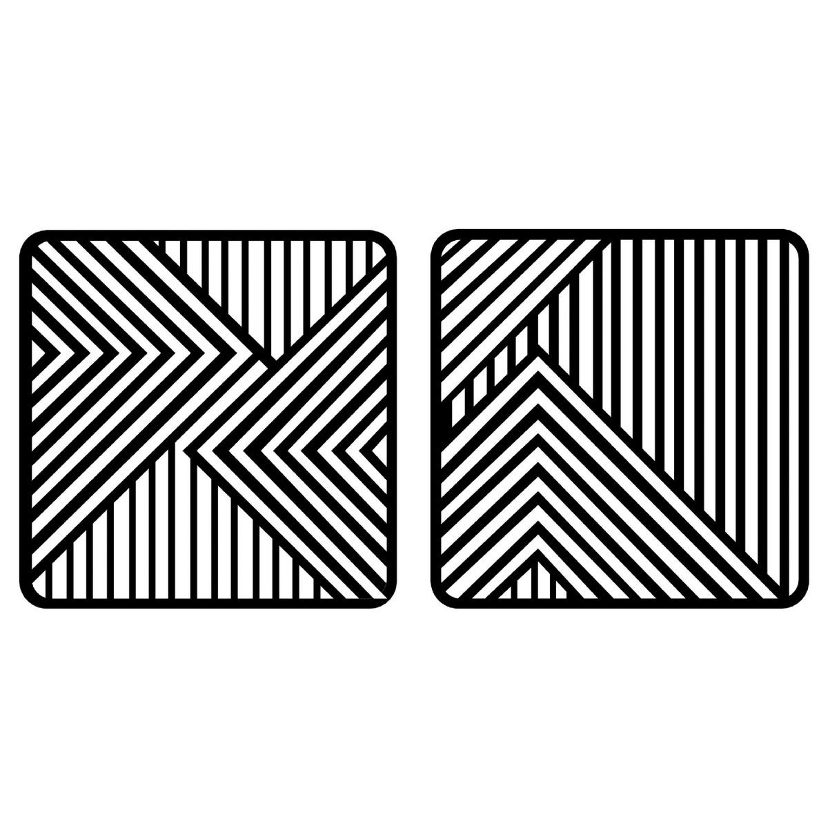 Décoration en Métal Triangles 3, Métal, Noir, EPIKASA | Leroy Merlin