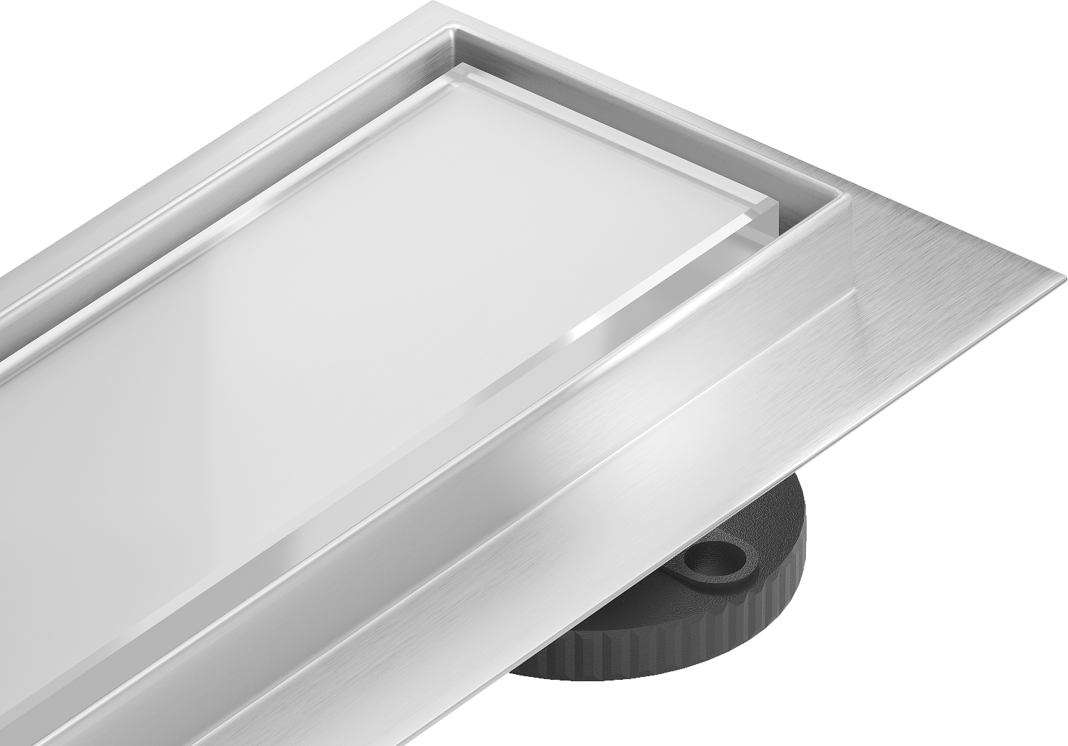 Mexen Flat 360° MGW siphon linéaire rotatif 80 cm, verre blanc ...