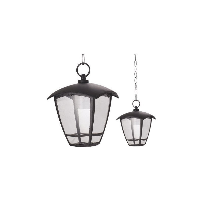 Farol Selene con cadena – Aluminio negro, 82 cm de alto, IP44, para ...