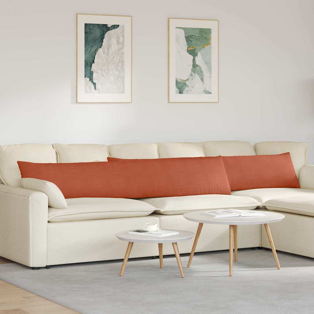 Cuscini da Divano 2 pz | Cuscino decorativo Rosso Arancio 200 x 40 cm ...