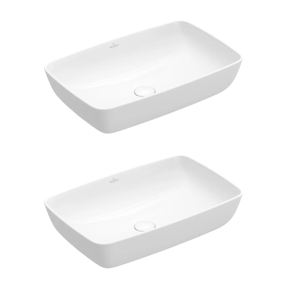 Conjunto de dos lavabos sobre encimera rectangulares VILLEROY ET BOCH ...